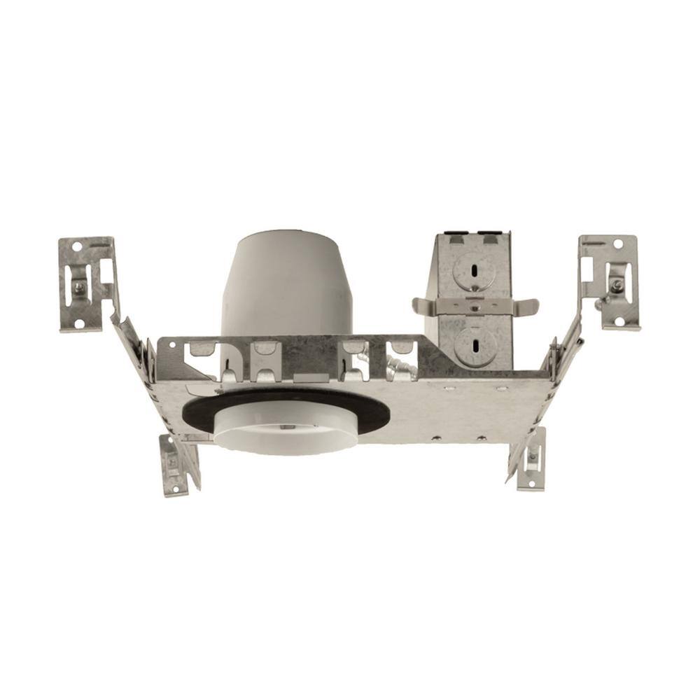 NICOR 3 in. Aluminum LED Recessed New Construction Housing, IC-Rated ...