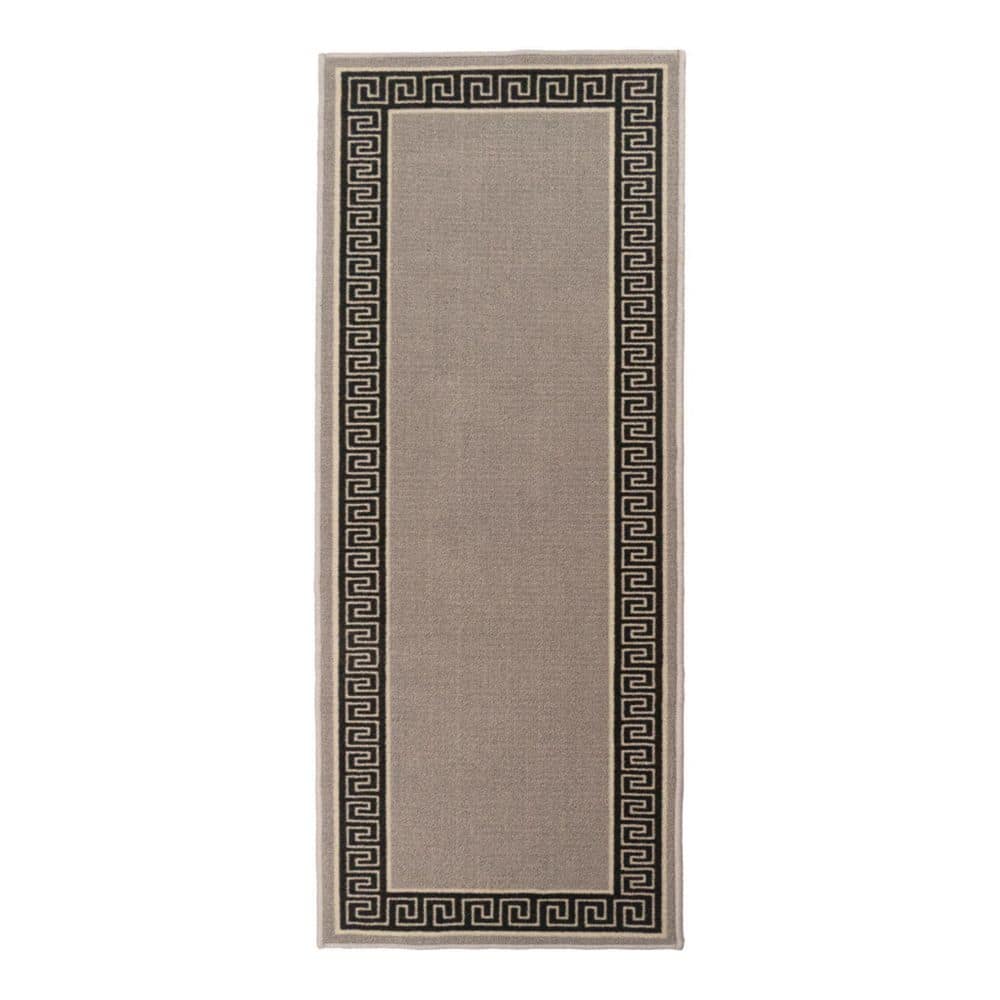 RugStylesOnline Meander Design Grey 23 in. W x 84 in. L Stair Runner 13 ...