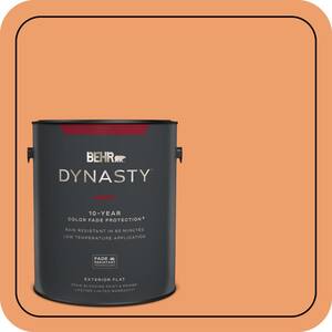 BEHR PREMIUM PLUS 8 oz. #250D-5 Florida Mango Satin Enamel Interior ...
