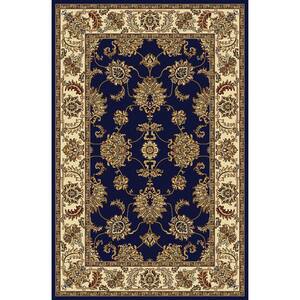 Noble Navy 2 ft. x 8 ft. Traditional Floral Oriental Area Rug 1318/1543 ...