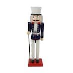 ORNATIVITY 15 in. Wooden Peppermint Christmas Nutcracker -Red, White ...