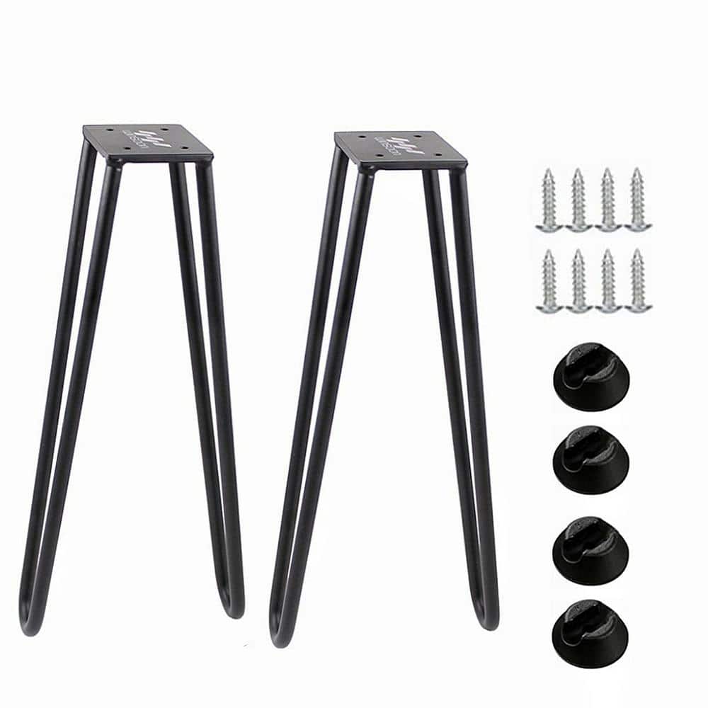 WINSOON 16 in. Solid Metal Coffee Table Legs, Skateboard Legs, Hairpin Table Legs Accessories ...