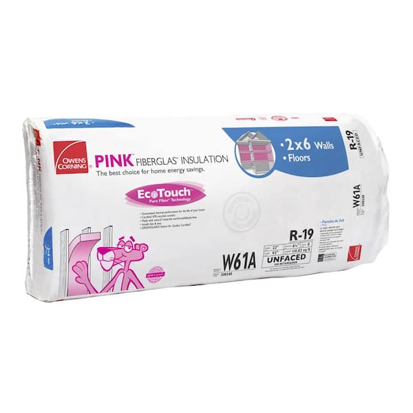 Owens Corning EcoTouch R-19 Unfaced Fiberglass Insulation Batt 15 in. x ...