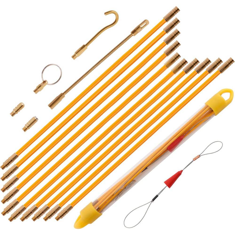 YICHUHAOXI 33 ft. Fiberglass Electrical Wire Pulling Rods Kit with High ...
