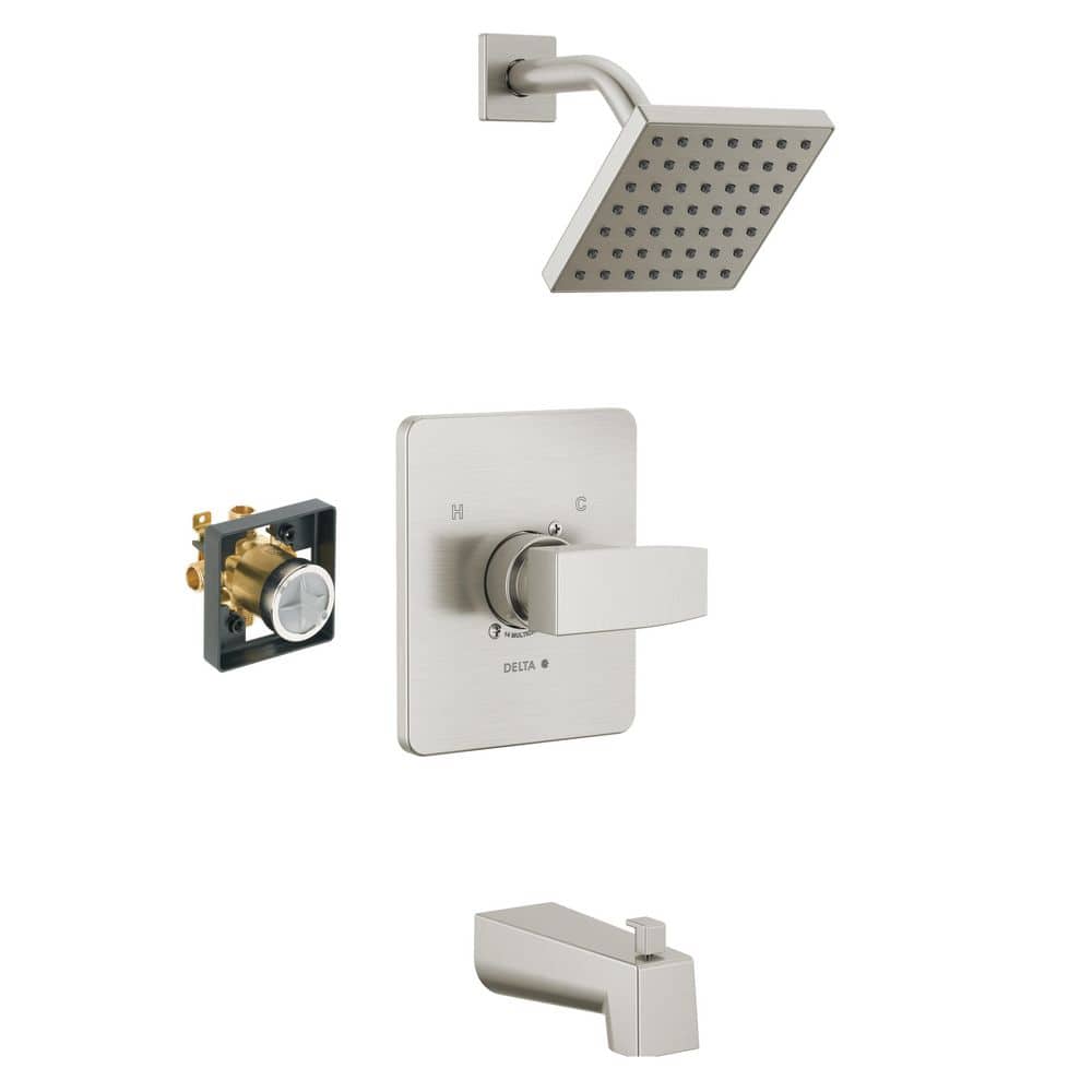 Delta Modern Single Handle 1-Spray Tub and Shower Faucet 1.75 GPM in ...