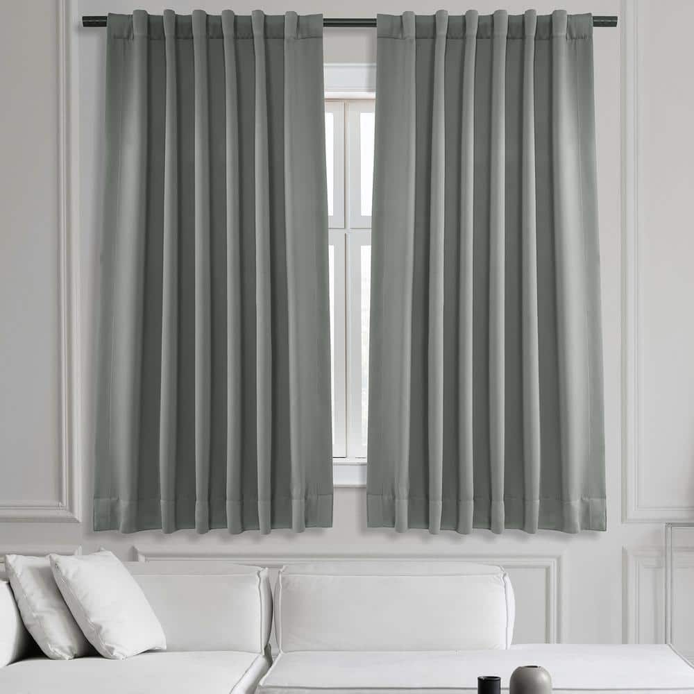Exclusive Fabrics & Furnishings Neutral Grey Polyester Room Darkening ...