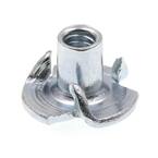 Prime-Line 1/4 in.-20 x 7/16 in. Zinc Plated Steel 3-Prong T-Nuts (25 ...