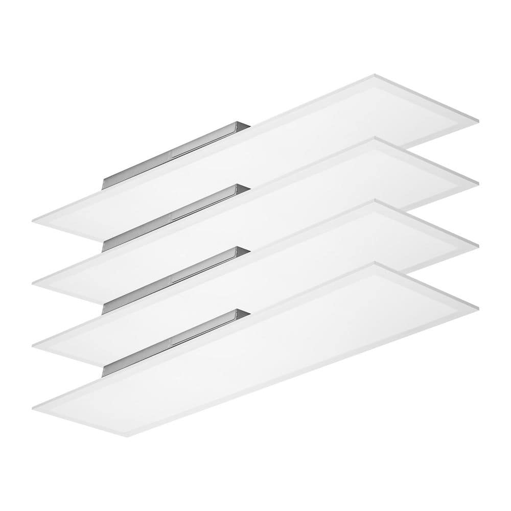Maxxima 1 ft. x 4 ft. Integrated LED Flat Panel Ceiling Light Fixture ...