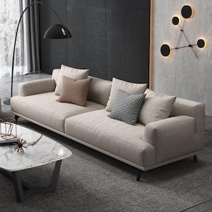 THE RIGHT PATH 41.3 in. Square Arm Fabric Rectangle Sofa 37.4 in. D ...