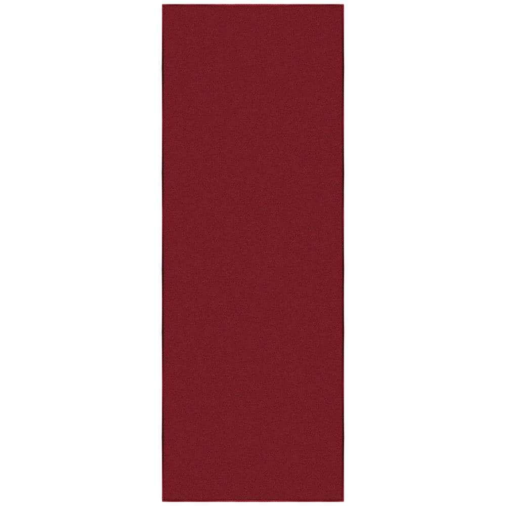 Ottomanson Ottohome Collection Non-Slip Rubberback Modern Solid Design ...