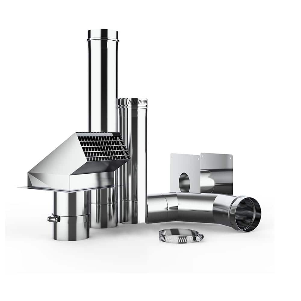 CAMPLUX 3 in. Stainless Steel Horizontal Termination Vent Kit for ...