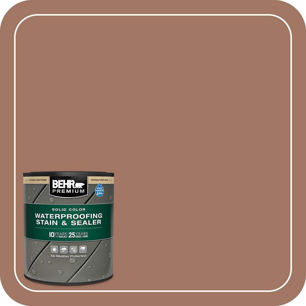 BEHR PREMIUM 1 qt. #PFC-14 Iron Ore Solid Color Waterproofing Exterior ...