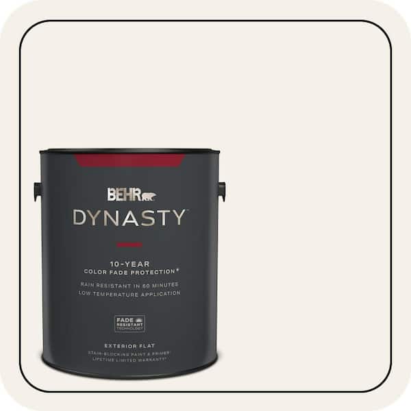 BEHR DYNASTY 1 gal. #T16-17 Ivory Keys Flat Exterior Stain-Blocking ...