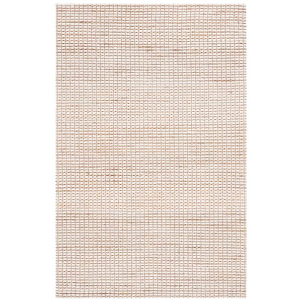 SAFAVIEH Marbella 4 ft. x 6 ft. Brown/Natural Striped Modern Area Rug ...