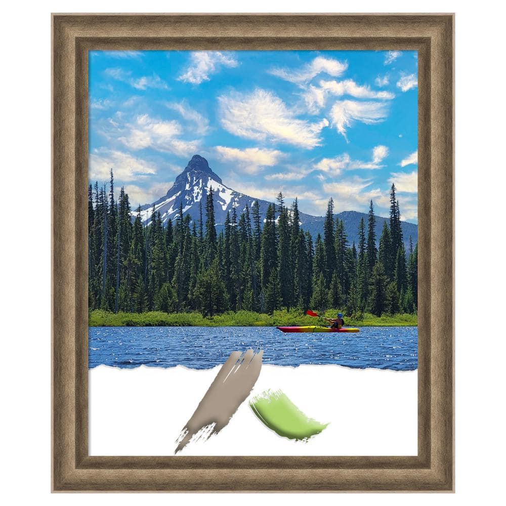 Amanti Art Angled Bronze Wood Picture Frame Opening Size 18 x 22 in ...