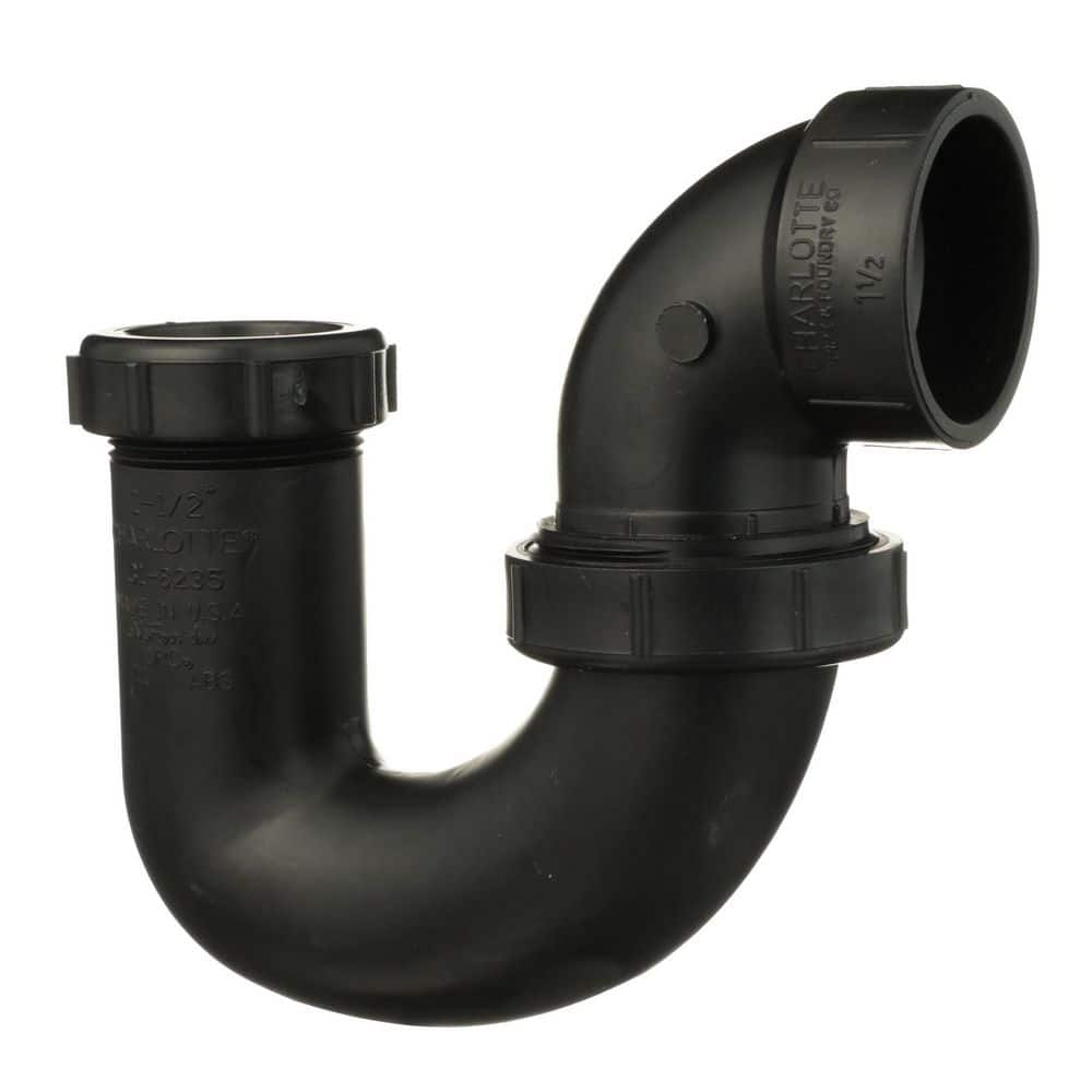 Charlotte Pipe 1-1/2 in. ABS Union Hub x Slip Joint P-Trap ...