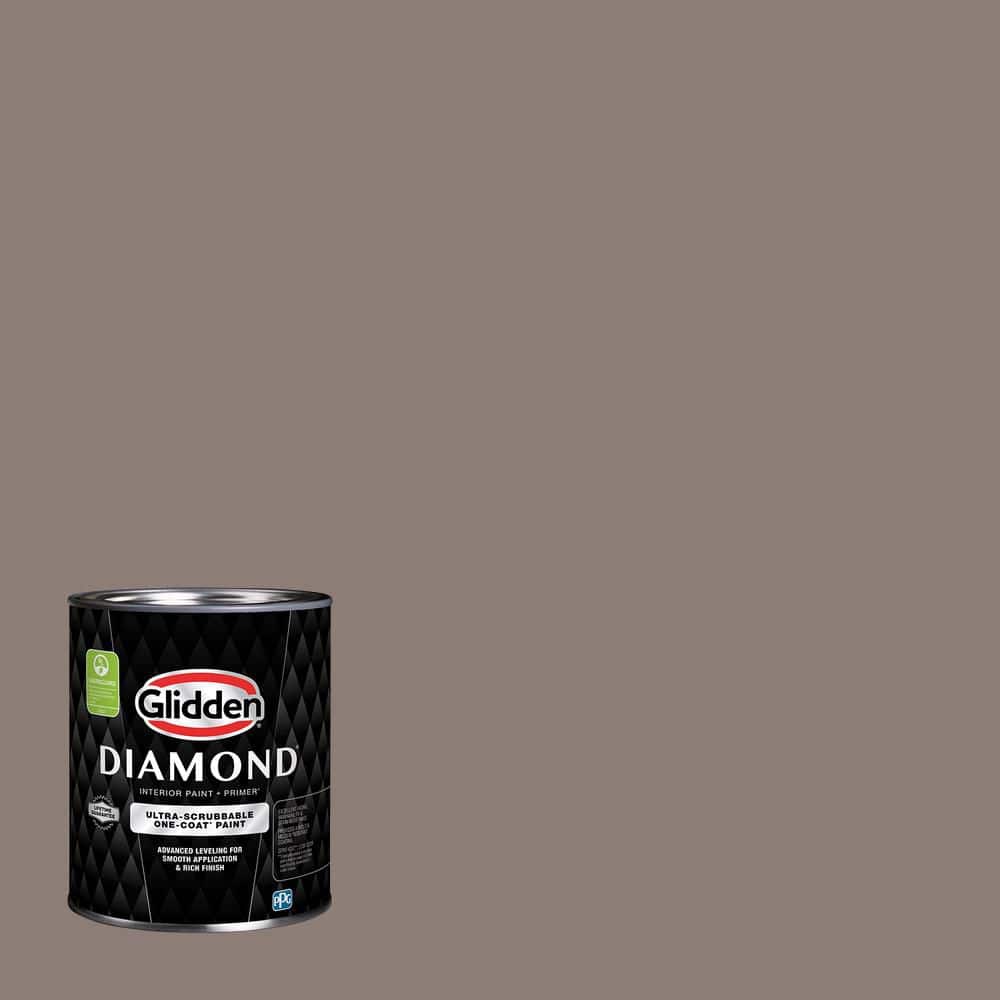 Glidden Diamond 1 qt. PPG1017-5 Cinnamon Toast Flat Interior Paint with ...