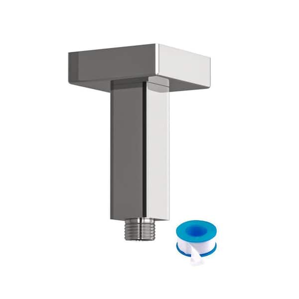 LORDEAR 3 in. Square Ceiling Mount Shower Arm and Flange in Brushed ...