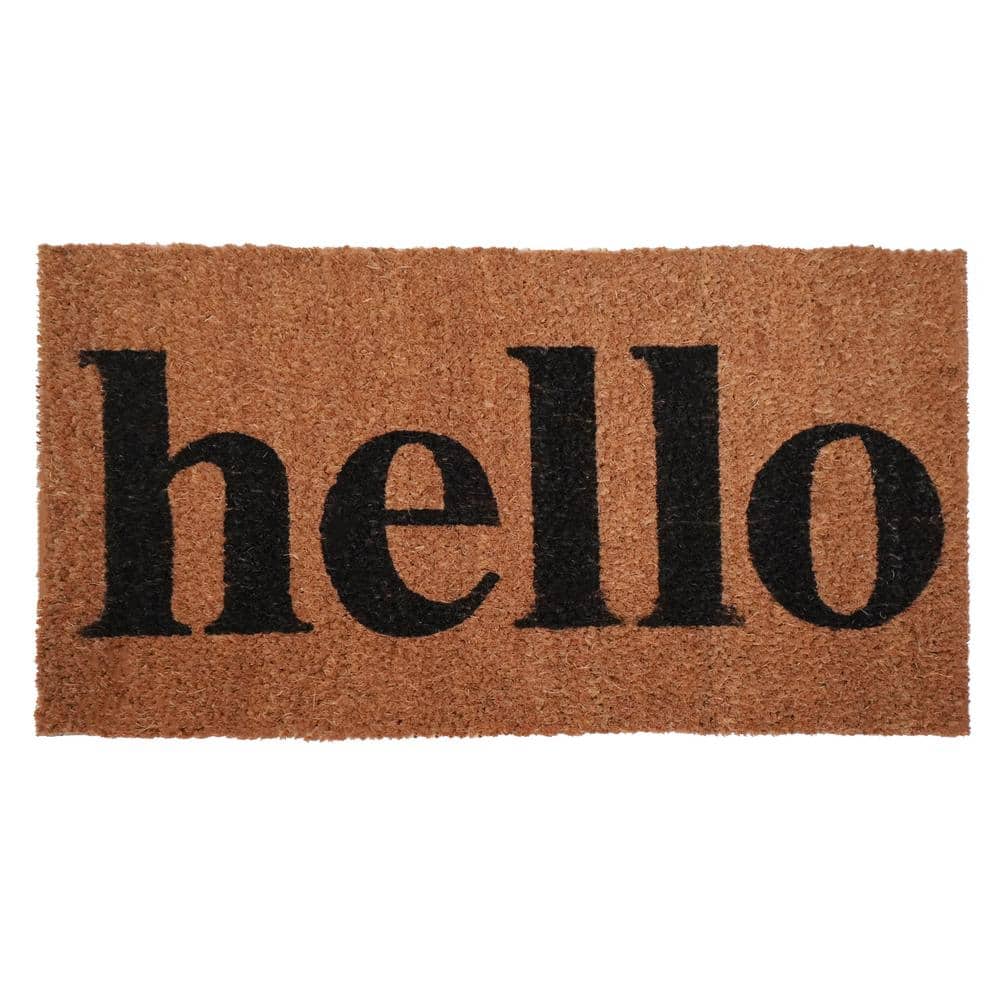 Calloway Mills Hello Doormat Natural/Black 12"x 36" 110761236 - The ...