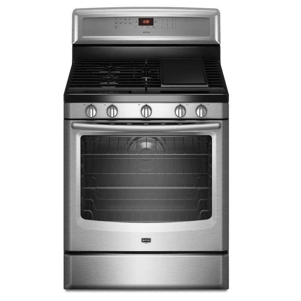 Maytag AquaLift 5.8 cu. ft. Gas Range with Self-Cleaning Convection ...