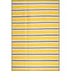 Tayse Rugs Luna 6 ft. x 9 ft. Yellow Stripes Indoor/Outdoor Area Rug ...