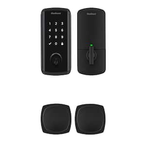 Kwikset HALO Matte Black Keypad Wi-Fi Electronic Smart Lock Deadbolt ...