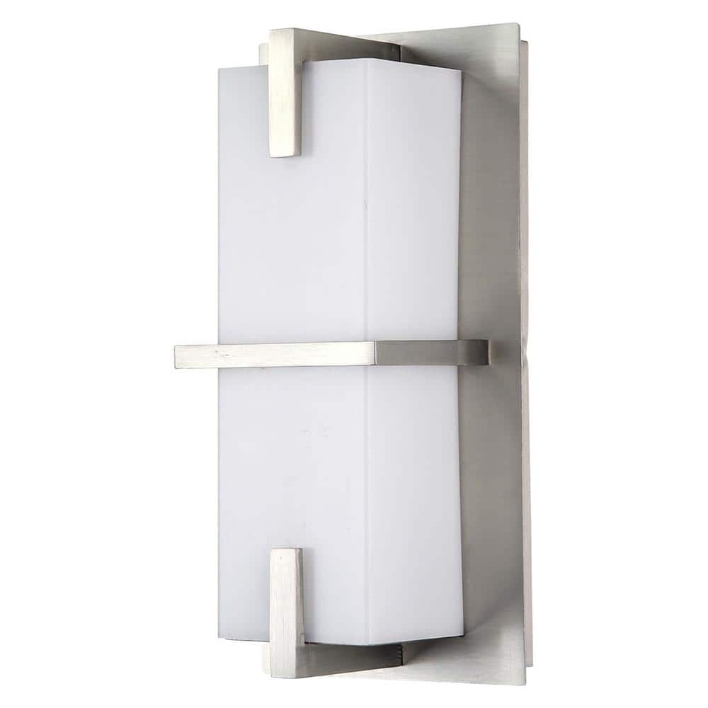 Sunlite Modern Banded 1-Light Brushed Nickel Dimmable Integrated LED ...