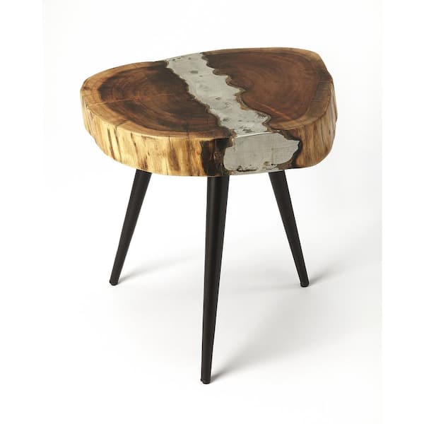 Butler Specialty Company Bisbee 20.5 in. Brown/Silver Specialty Molten Aluminum & Wood Bunching ...