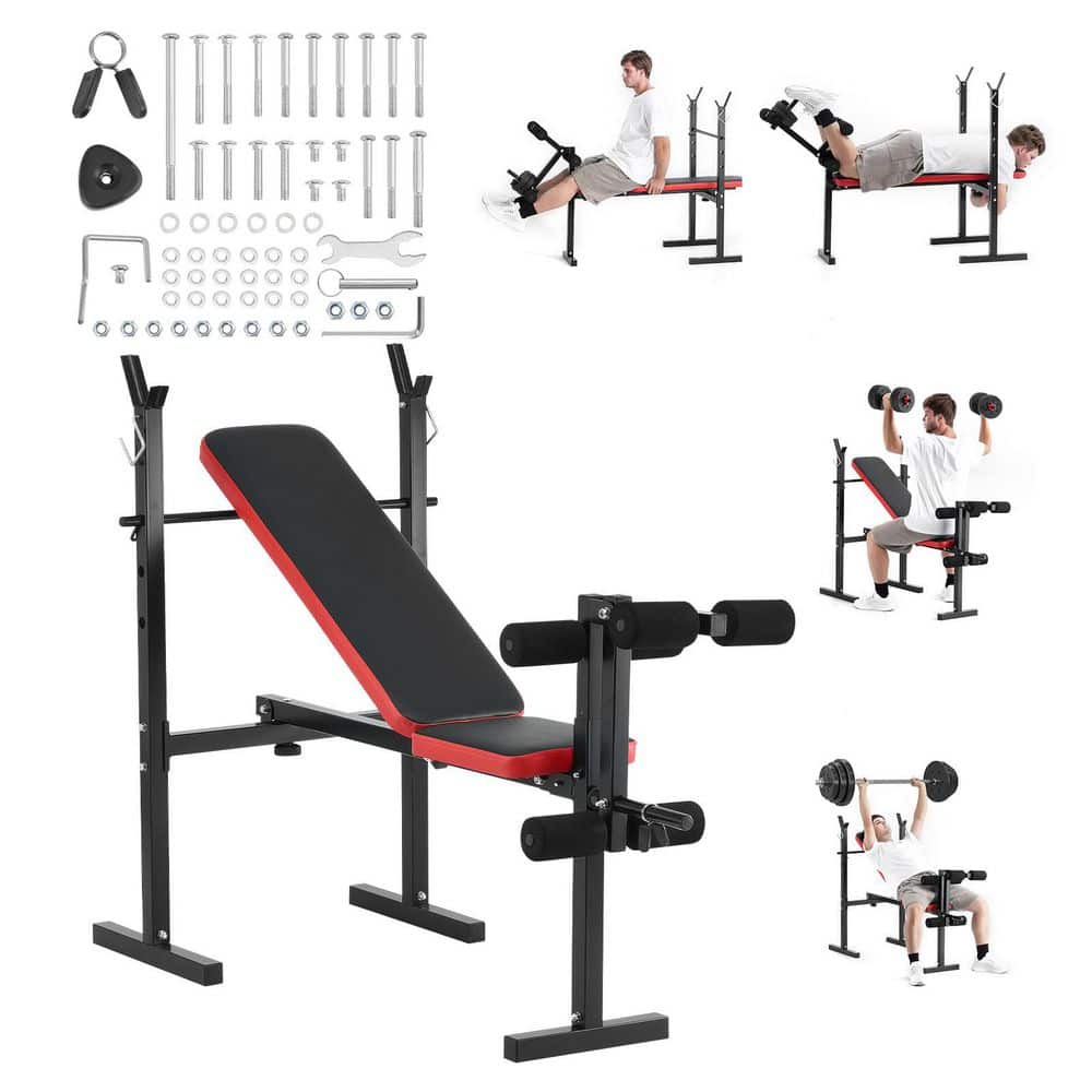 SKYSHALO Weight Bench, Multi-Functional Adjustable Weight Bench Press ...