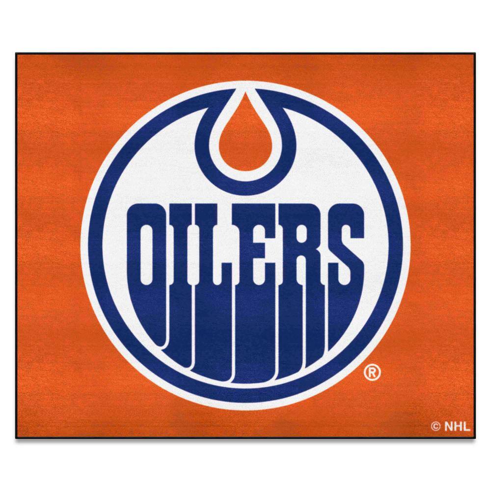 FANMATS Edmonton Oilers Orange 5 ft. x 6 ft. Tailgater Area Rug 38583 ...