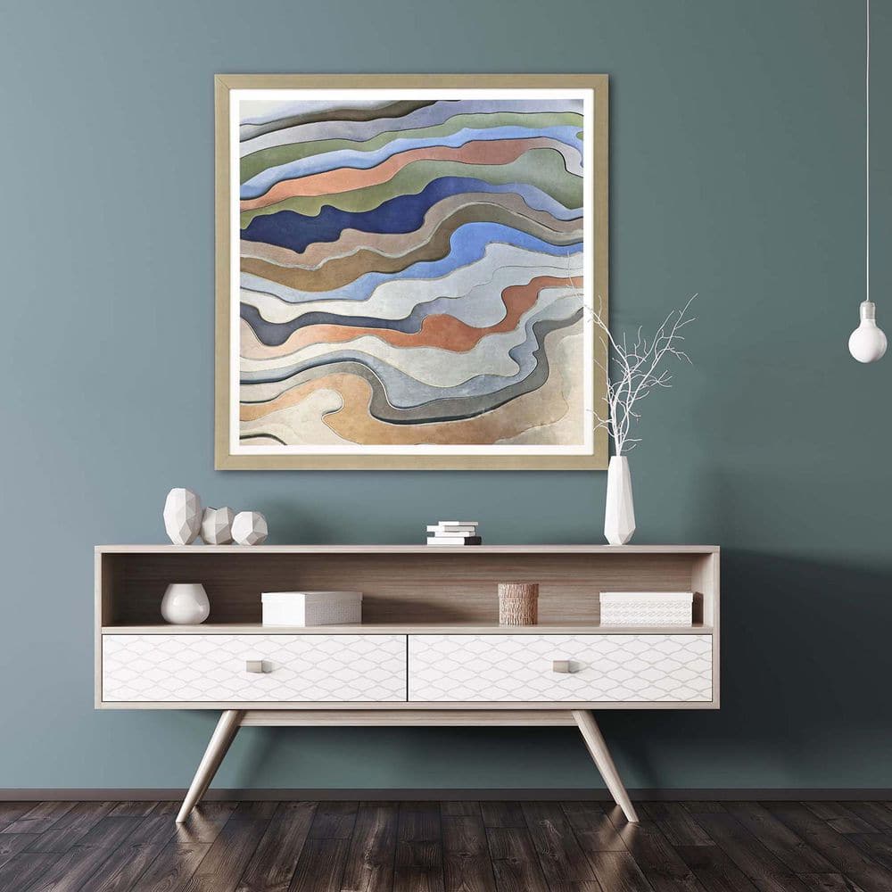 Paragon Langdon 1 Piece Framed 1 Piece Abstract Art Print 43 in. x 43 ...