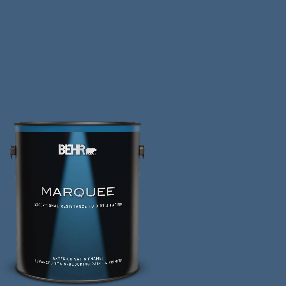 BEHR MARQUEE 1 gal. #M510-6 Tidal Satin Enamel Exterior Paint & Primer ...