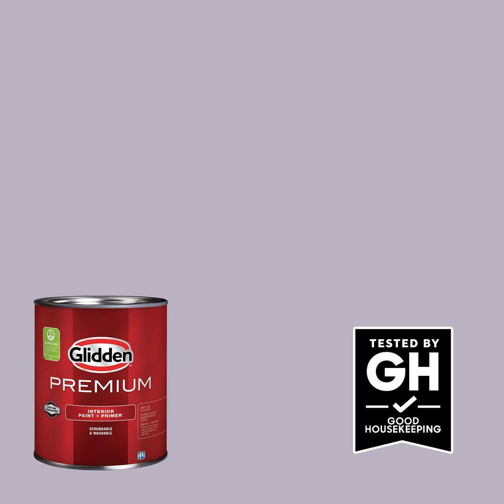 Glidden Premium 1 qt. PPG1174-4 Cloudberry Satin Interior Latex Paint ...