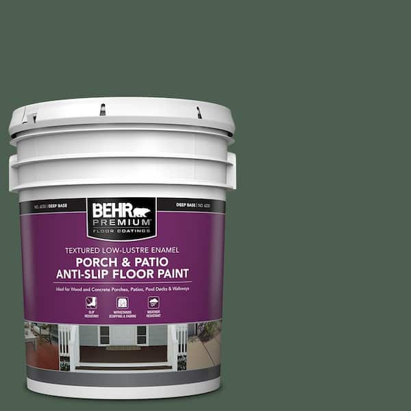 BEHR PREMIUM 5 gal. #N400-7 Vine Leaf Textured Low-Lustre Enamel ...