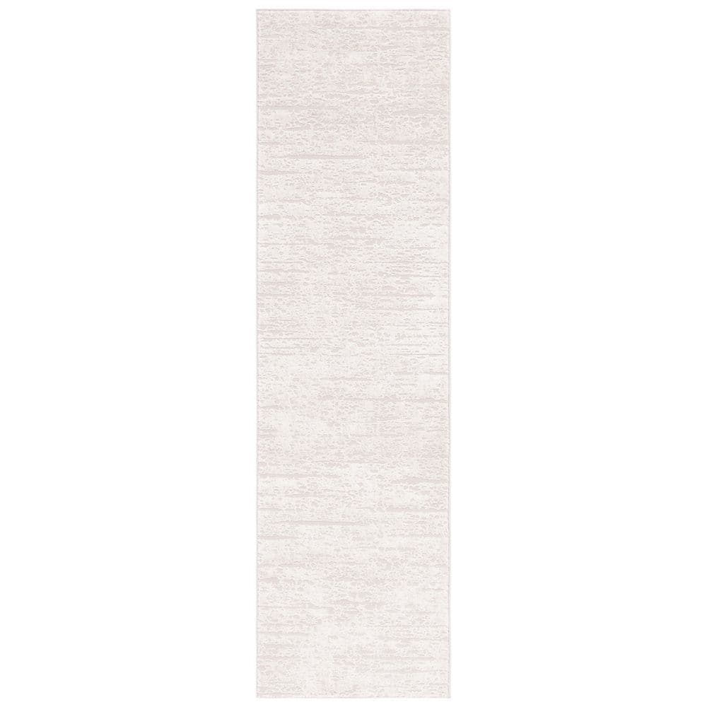 SAFAVIEH Continental 2 ft. x 8 ft. Ivory/Beige Parallel High-Low Runner ...