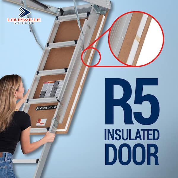 Louisville Ladder Energy Efficient 7 ft. 8 in. to 10 ft. 3 in., 25.5 in ...