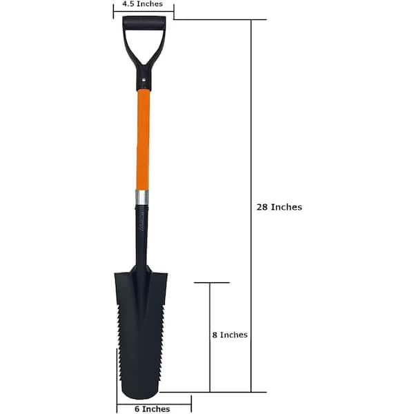Ashman Online 27 in. L Fiberglass Handle Short Handle Drain Shape Teeth ...