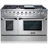 MUELLER 48 in. 6.7 cu. ft. Professional Freestanding Gas Range with 8 ...