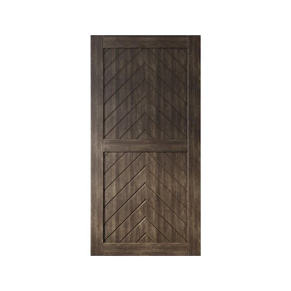 HOMACER JT3 40 in. x 80 in. C-Panel Solid Core Black Fishbone Design ...