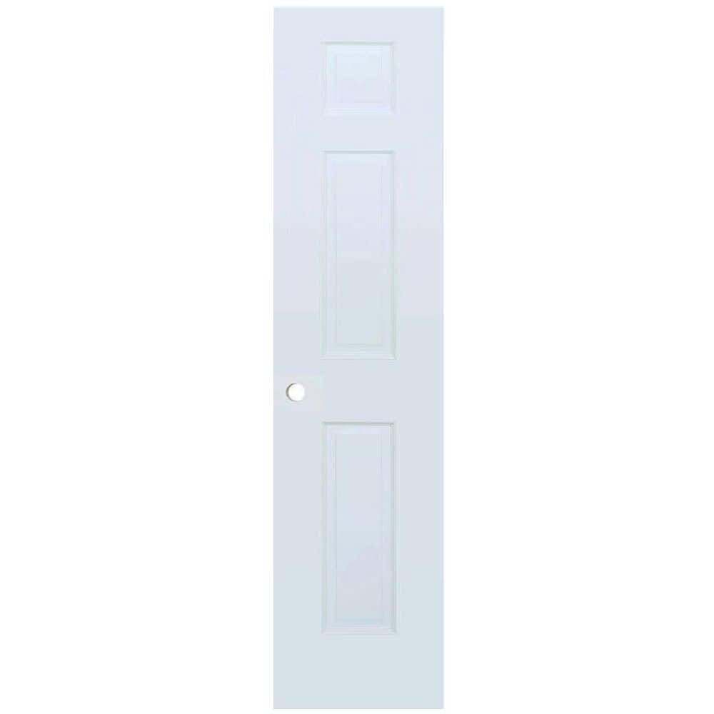 Kimberly Bay 80 in. H x 18 in. W Colonial 6-Panel White Solid Core Wood ...
