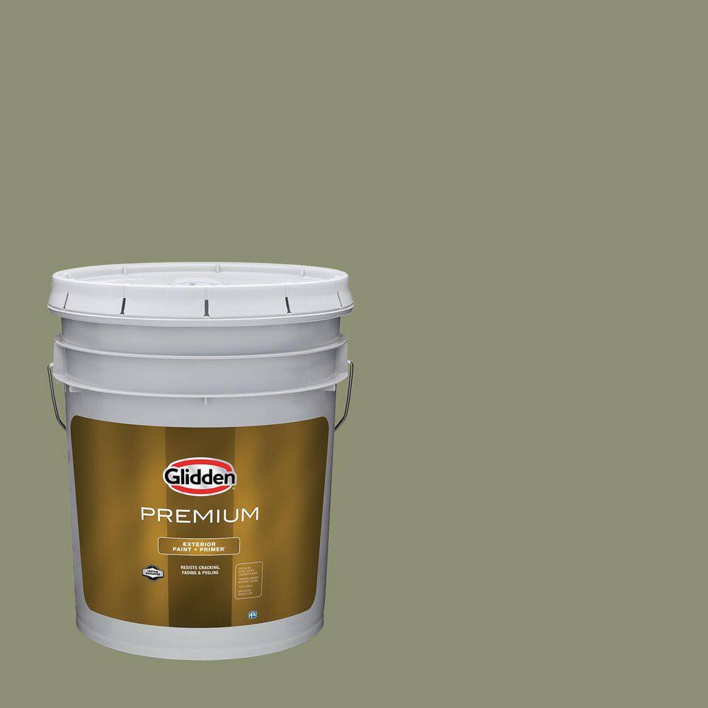 Glidden Premium 5 gal. Mesmerize PPG1030-5 Satin Exterior Latex Paint ...
