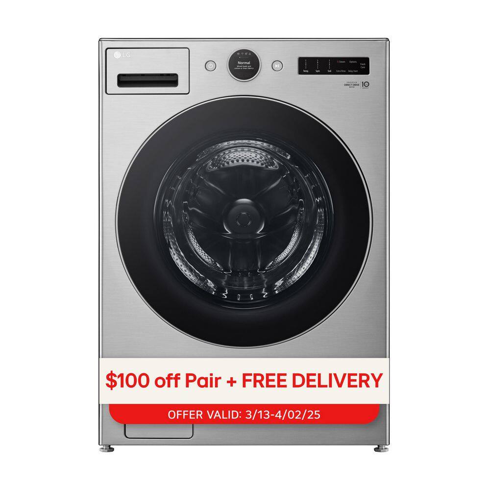 Reviews for LG 4.5 cu. ft. Stackable Smart Front Load Washer in ...