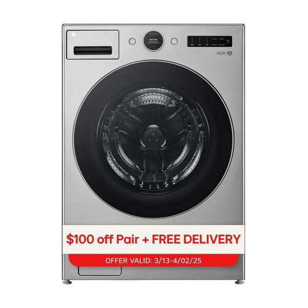 Reviews for LG 4.5 cu. ft. Stackable Smart Front Load Washer in ...