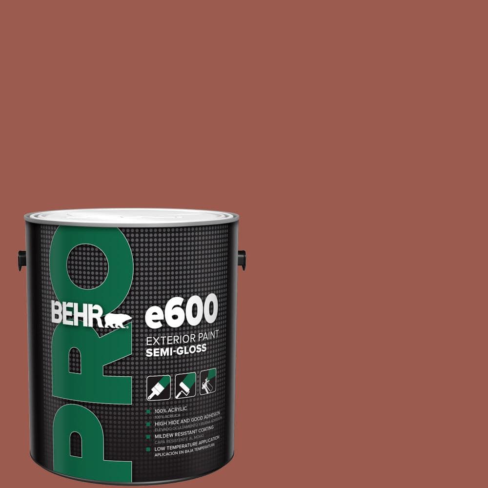 BEHR PRO 1 gal. #ICC-106 Spicy Cayenne Semi-Gloss Exterior Paint ...