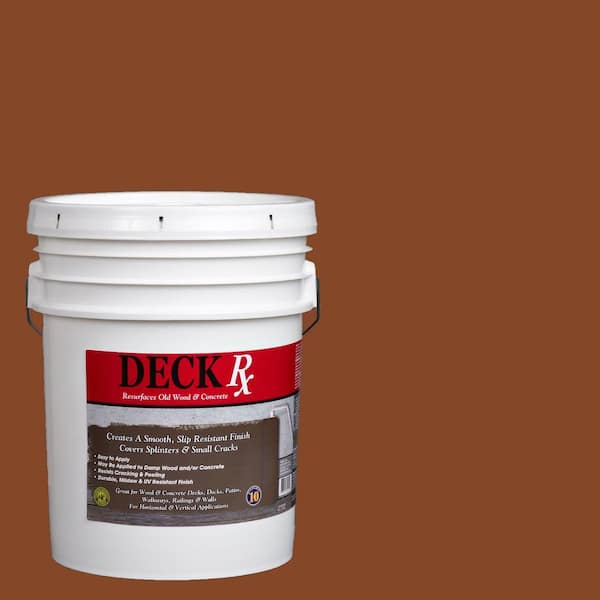 Deck Rx 5 gal. Saddle Wood and Concrete Exterior Resurfacer 6505 - The Home Depot
