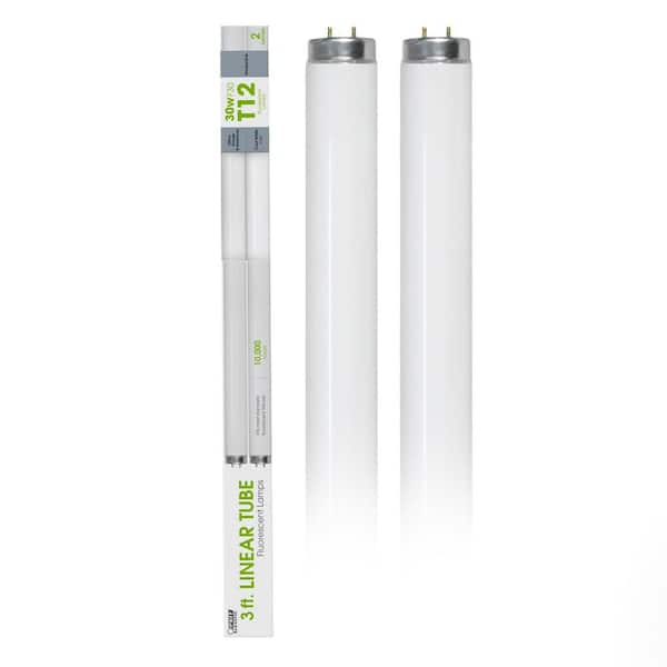 Philips 30-Watt 3 ft. Linear T8 Fluorescent Tube Light Bulb Bright ...