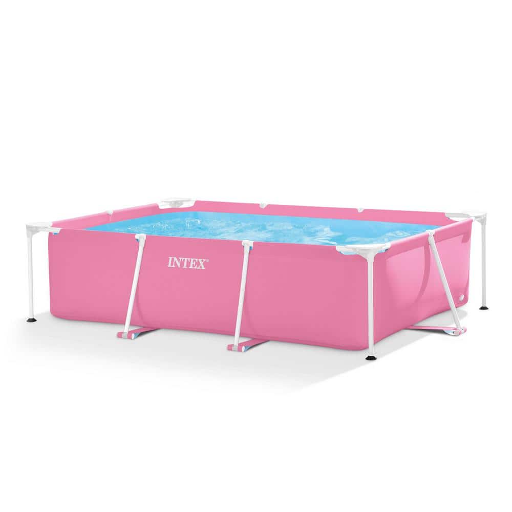 Intex 7 ft. x 5 ft. Rectangular 23.62 in. Deep Above Ground Pool ...