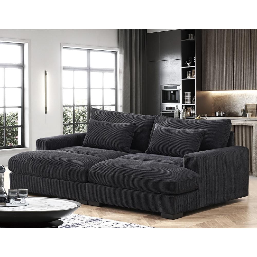 US Pride Furniture Maryellen 90 in. Width 54 in. Depth Square Arm ...
