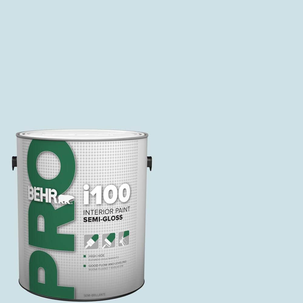 BEHR PRO 1 gal. #530E-2 Cool Sky Semi-Gloss Interior Paint PR17001 ...