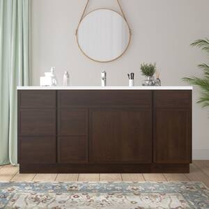 Vanity Art 66 in. W x 21 in. D x 32.5 in. H Bath Vanity Cabinet without ...
